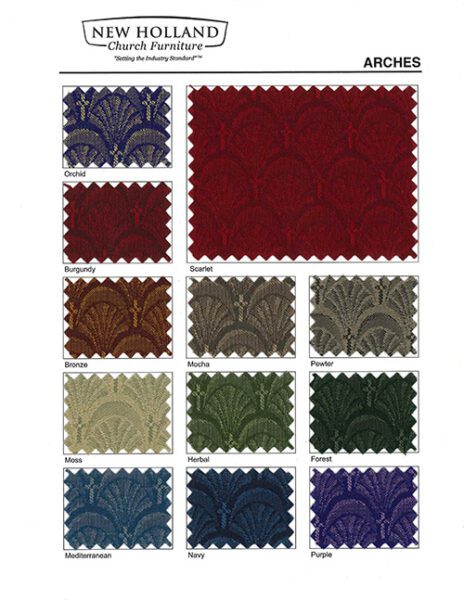 Church Pew Fabric Selections | New Holland Church Furniture